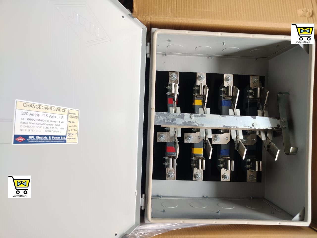 HPL 63 Amp Changeover Switch-63A -4 Pole-415V-COS4FP63- On, 42% OFF